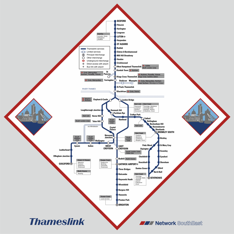 Thameslink train / rail maps